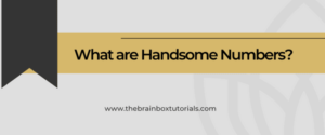 Handsome Number - The Brainbox Tutorials